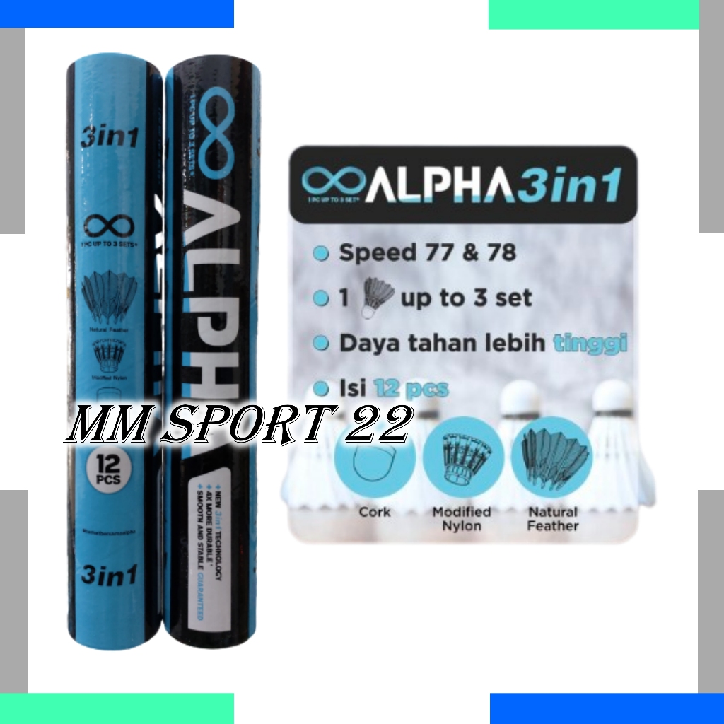 Jual Shuttlecock Alpha 3 in 1 Original | Shopee Indonesia