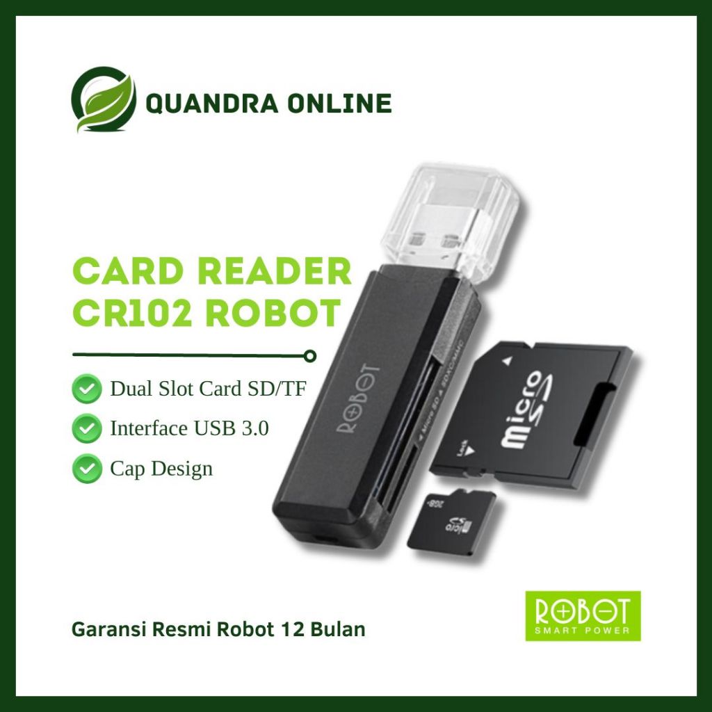 Jual USB Card Reader ROBOT CR102 USB 3.0 - Garansi 1 Tahun | Shopee ...