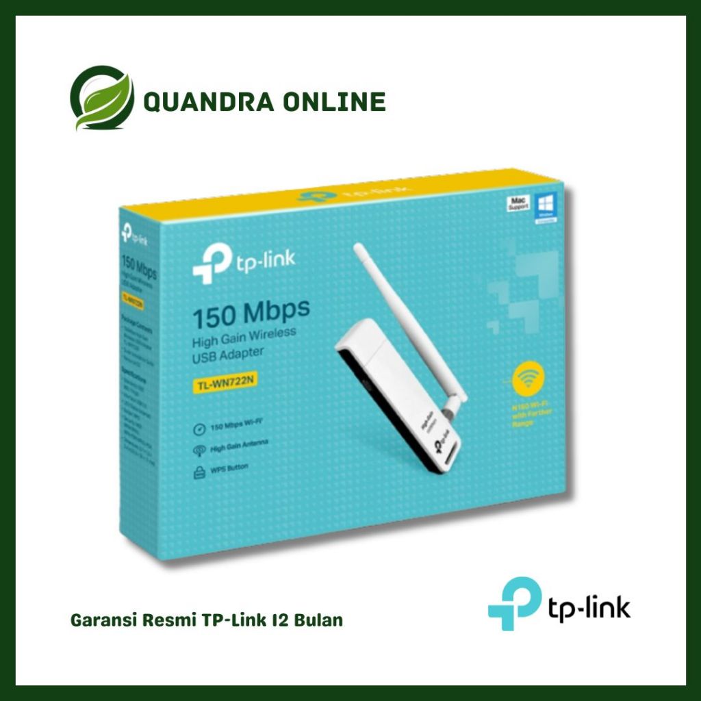 Jual TP-LINK TL-WN722N 150Mbps High Gain Wireless USB Adapter WN722N ...