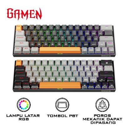 Jual GAMEN Titan III Mechanical Pluggable Switch Blue Gaming Keyboard ...
