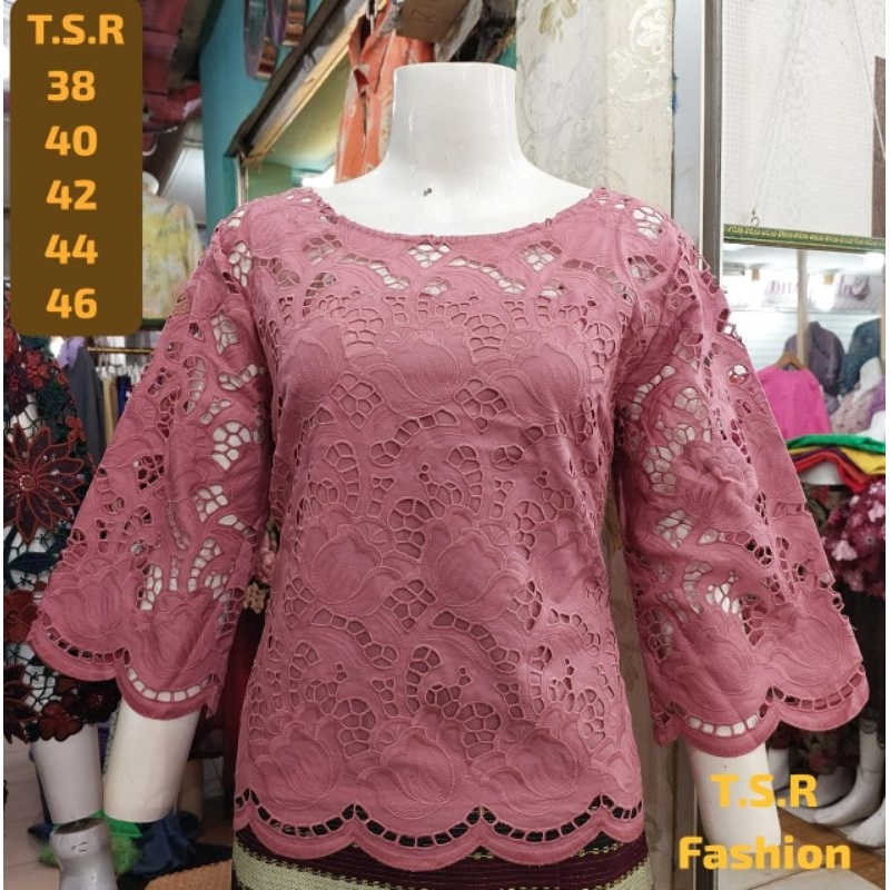 Jual pink boutique blus brokat katun bangkok premium terbaru made in ...