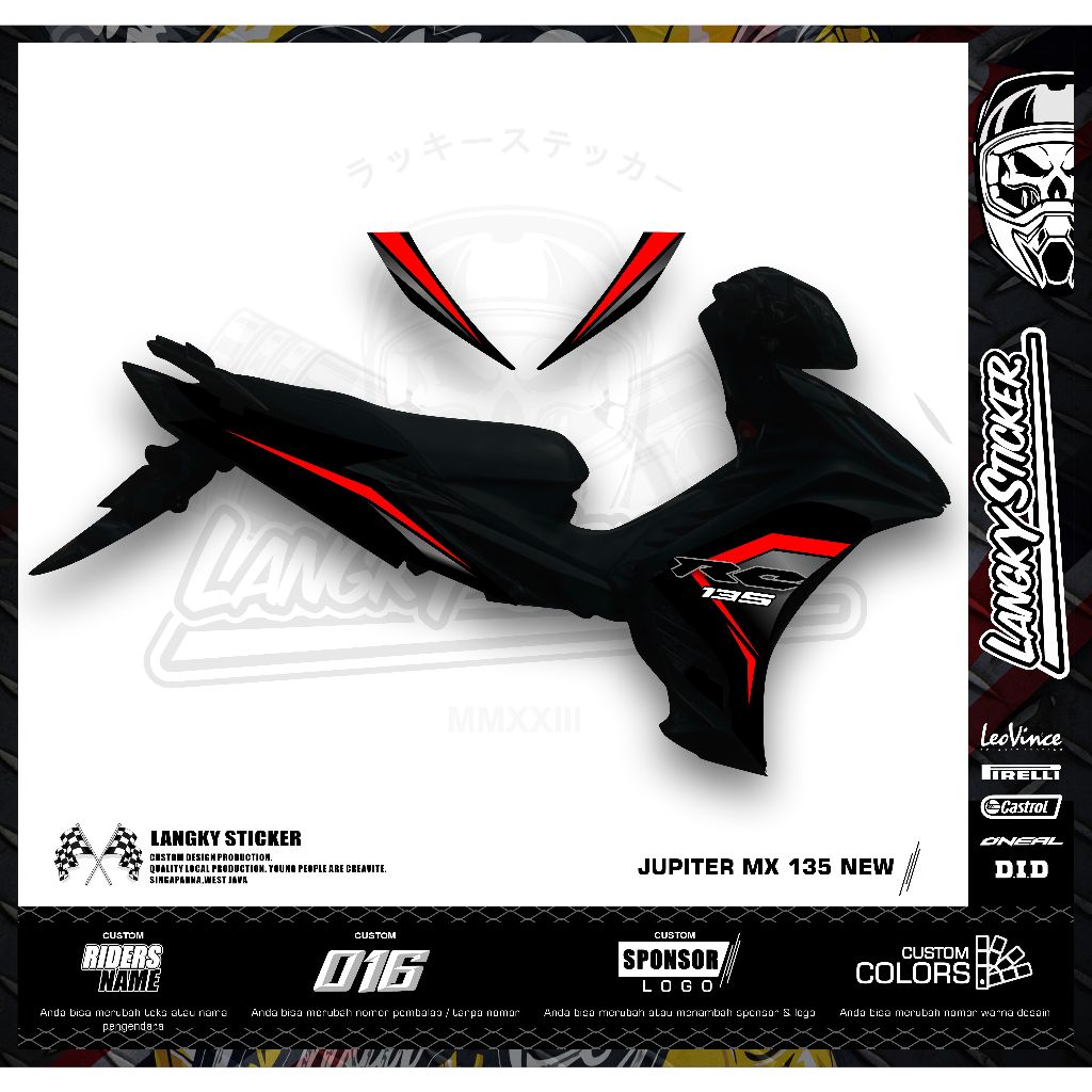 Jual Striping/Sticker Jupiter MX 135 New Simple V1 | Shopee Indonesia