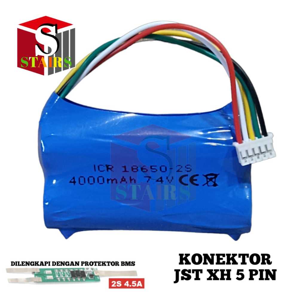 Jual Baterai Speaker dan Perangkat Elektronik Lainnya 2X 18650 7,4V BMS ...