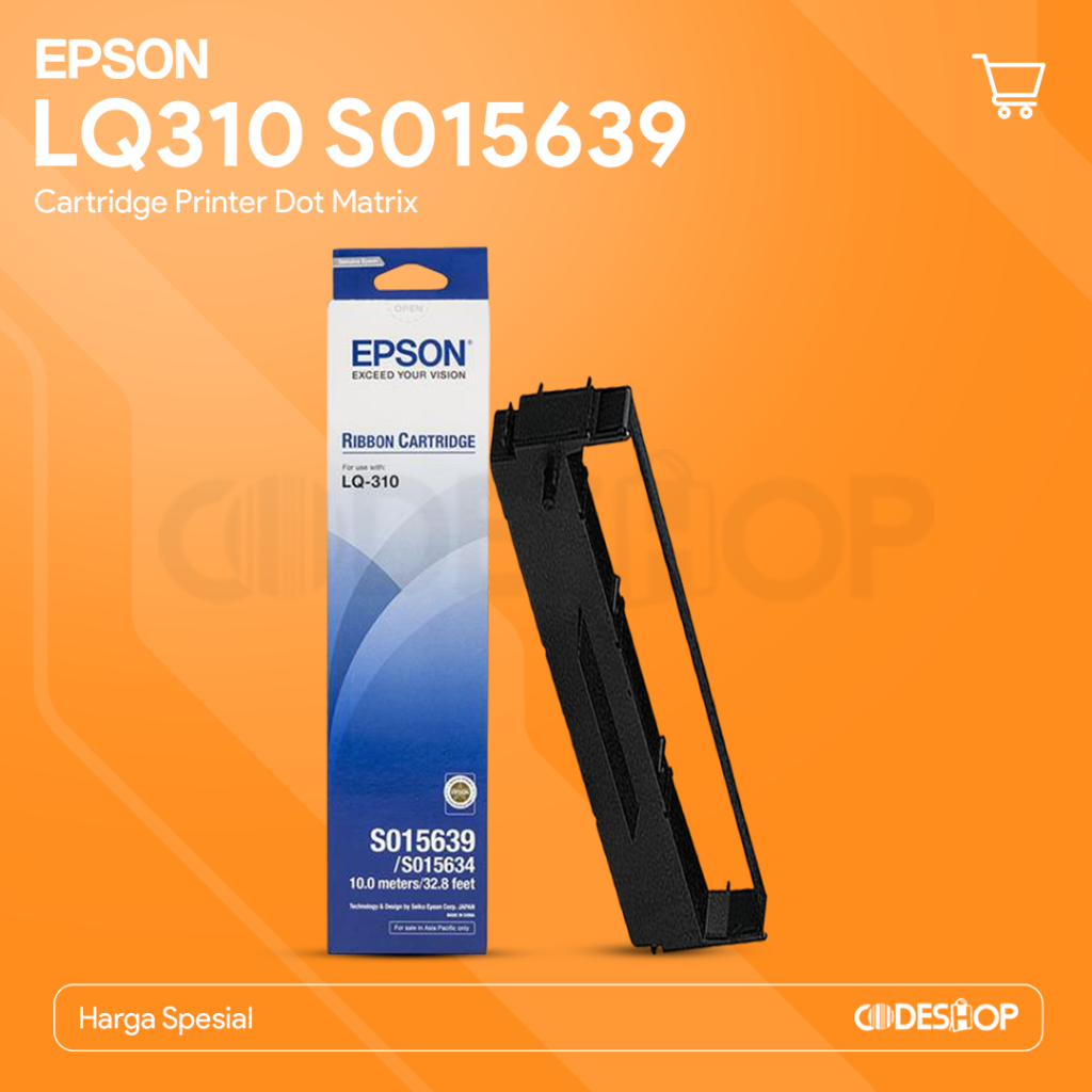 Jual Pita Cartridge Epson LQ 310 Black Ribbon Printer LQ310 S015639 ...