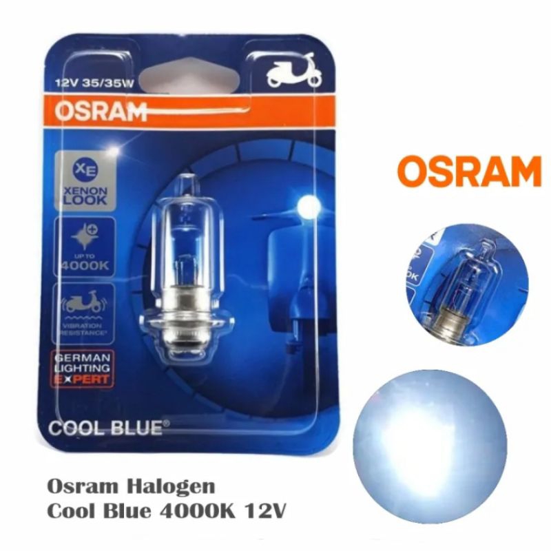 Jual BOLHAM BOHLAM LAMPU DEPAN HALOGEN OSRAM COOL BLUE MOTOR BEBEK & MATIC OSRAM COOL BLUE H6 k1 ...