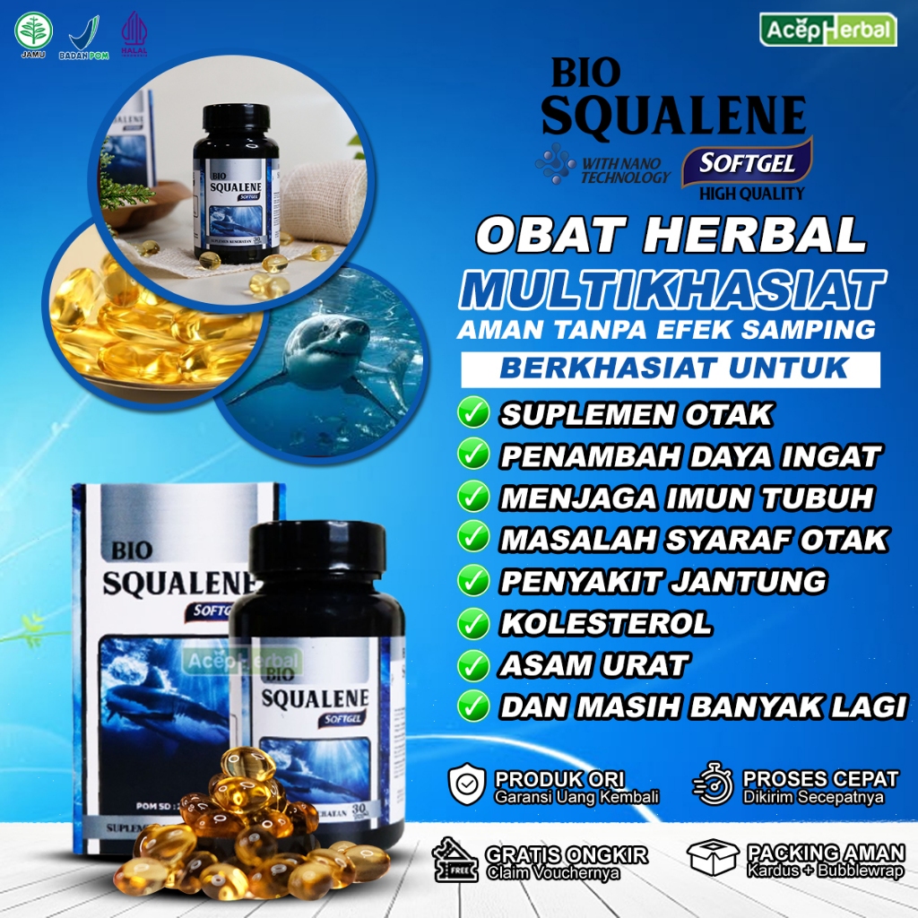 Jual Bio Squalene Softgel Ekstrak Minyak Hati Ikan Hiu Original With ...