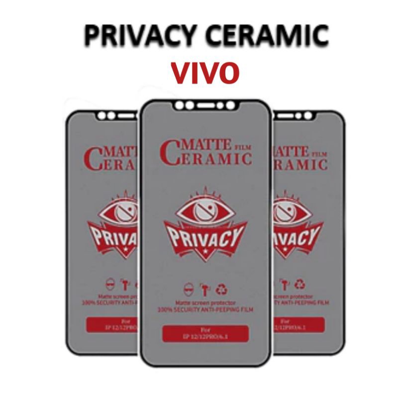 Jual TEMPERED / TEMPER GLASS ANTI SPY CERAMIC MATTE PRIVACY HP VIVO V20 / V21 4G/5G / V20 SE ...