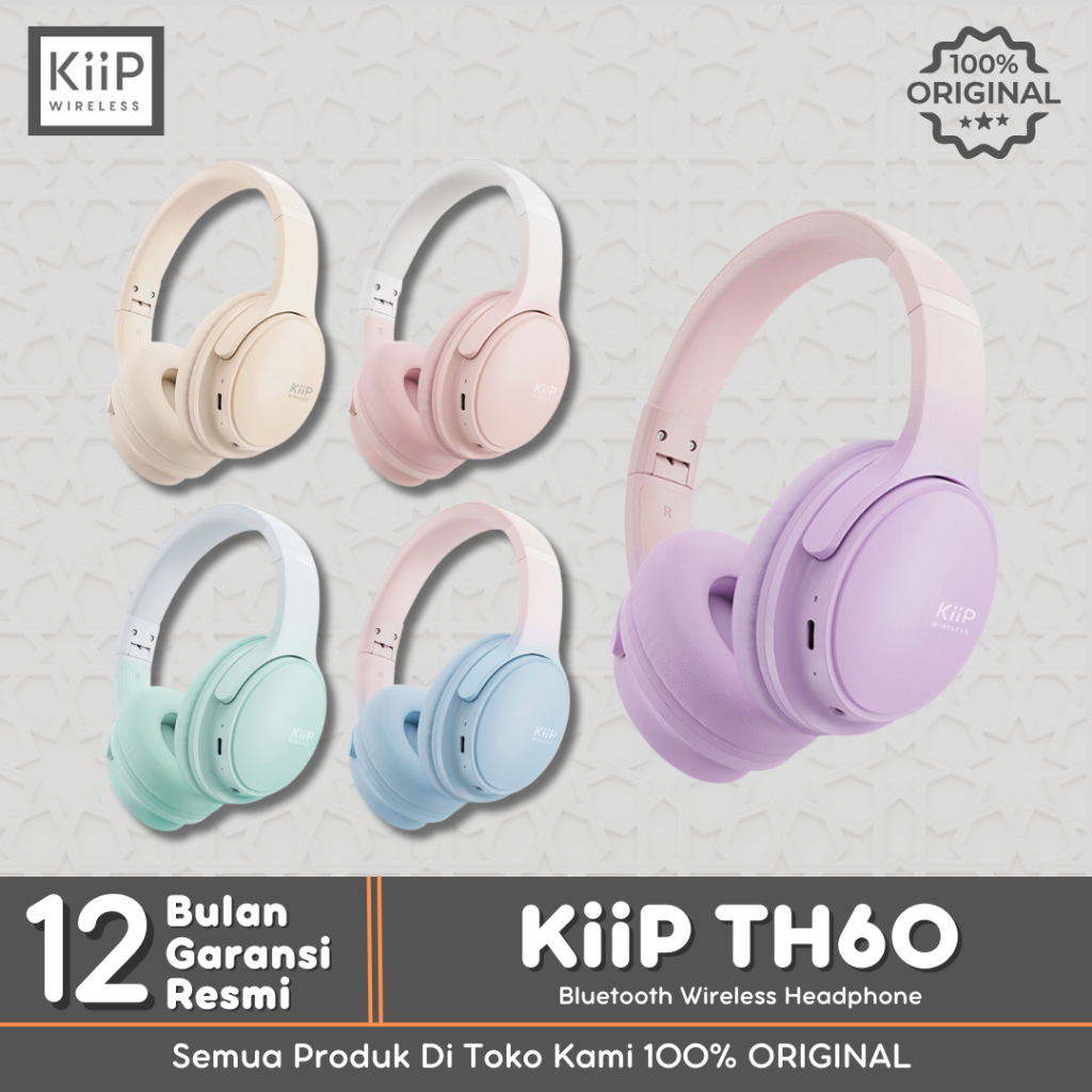 Jual KiiP Wireless TH60 Headphone Bluetooth Wireless Headset Earphone ...