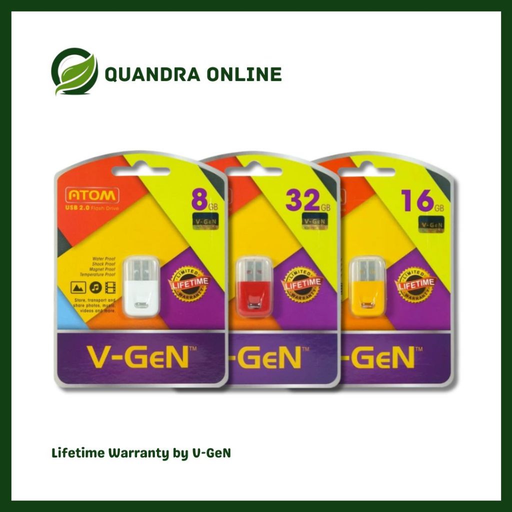 Jual Flashdisk V-GeN 8GB 16GB 32GB Atom Series Garansi Lifetime ...