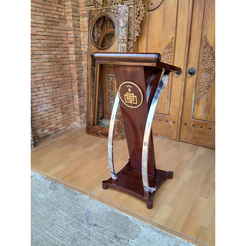 Jual Mimbar Podium Pidato minimalis kombinasi stainless steel | Shopee ...