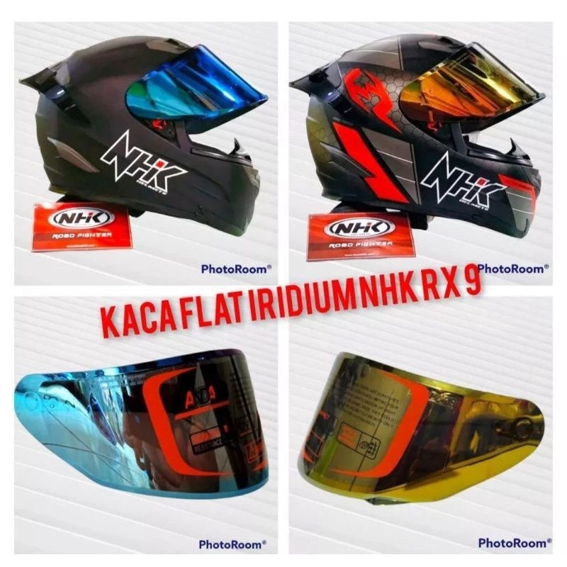 Jual Kaca Flat Iridium NHK R9 GM RACE PRO grosir | Shopee Indonesia