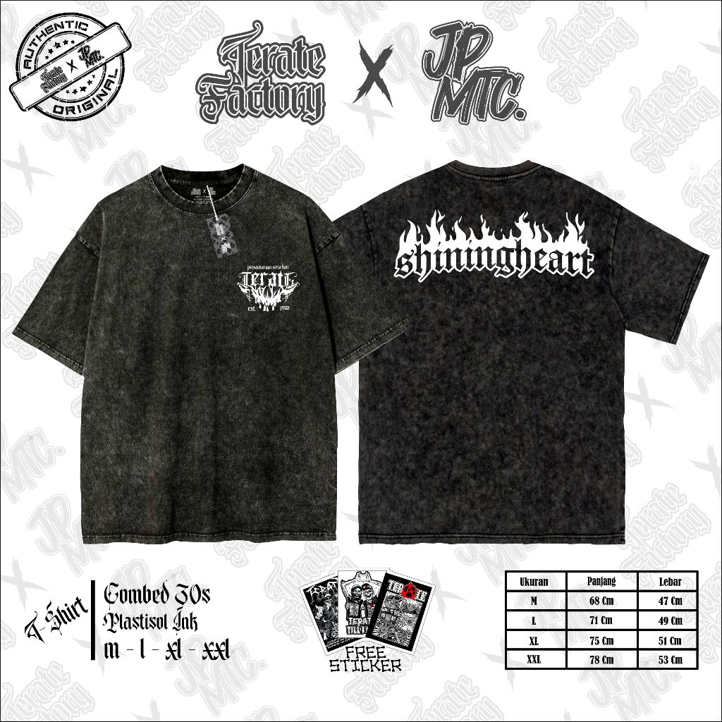 Jual Kaos Bercak Shiningheart Original Label Hangtag Plastisol Ink ...