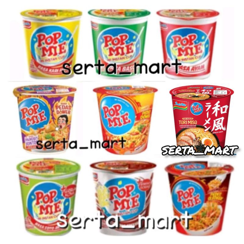Jual Pop Mie Mi Instan Cup Kuah / Goreng 75gr - Pop Mie Mini 38gr Soto ...