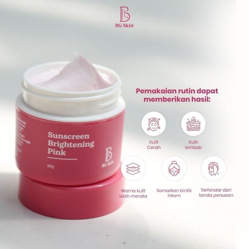 Jual BG SKIN Sunscreen Brighthening Pink GANTI PACKAGING GLOW UP ...