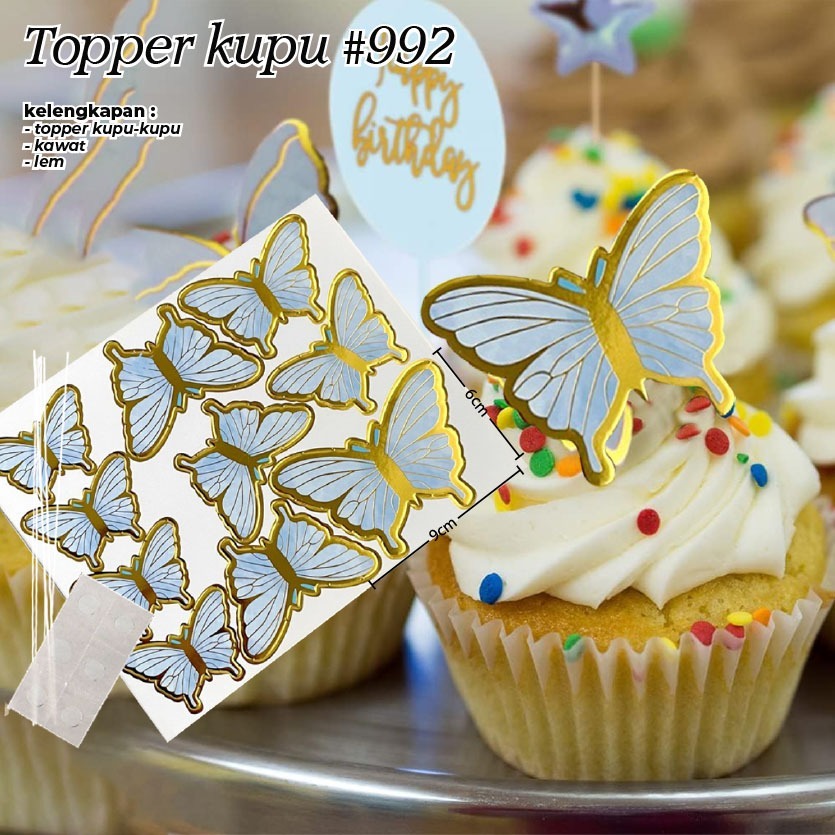 Jual Topper Kupu Kupu | Topper Kue 992| 993| Hiasan Kupu-Kupu | Dekorasi Kue | Dekorasi Buket ...