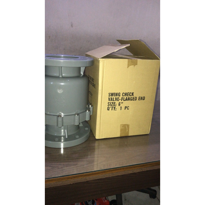 Jual SWING CHECK VALVE FLANGE 6 INCH AW TS TEBAL PVC TAIWAN | Shopee ...