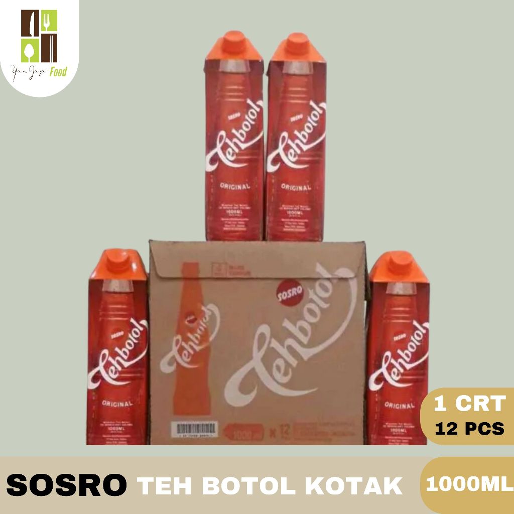 Jual Teh Botol Sosro / Teh Botol Original / Kemasan Kotak 1 Liter 1 KARTON [ 12 PCS ] | Shopee ...