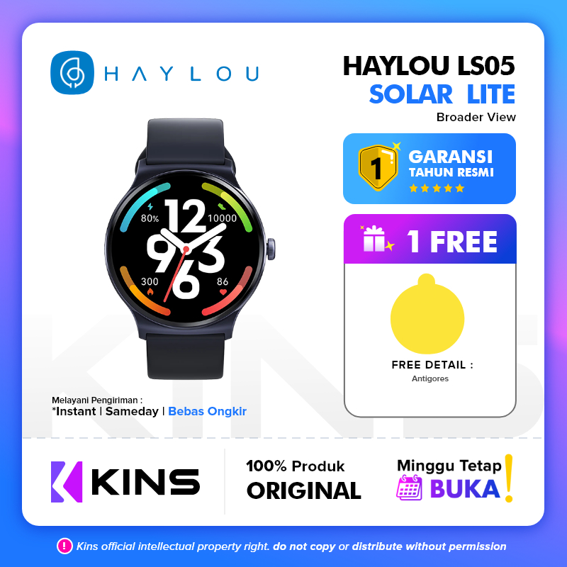 Jual Haylou Solar Lite Smart Watch IP68 Sp02 1.38" Display LS05 Solar ...