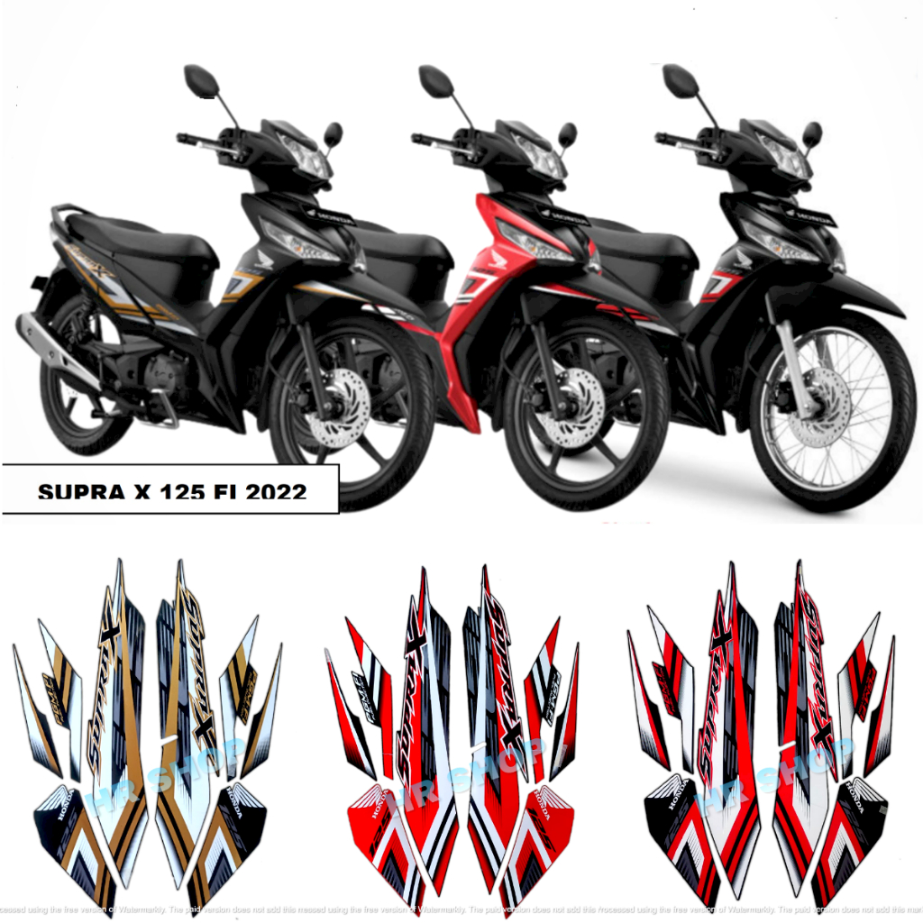 Jual STIKER STRIPING MOTOR HONDA SUPRA X 125 FI 2022 SEPASANG STANDAR ...
