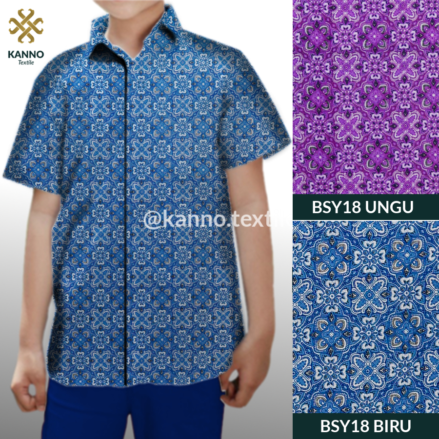 Jual KAIN BATIK SERAGAM SEKOLAH SD SMP SMA BAHAN BSY SANWOS BSY18 WARNA ...