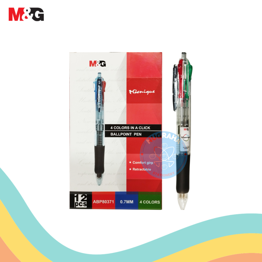 Jual BALLPOINT 4 WARNA M&G ABP-80371 (1 PCS) | Shopee Indonesia