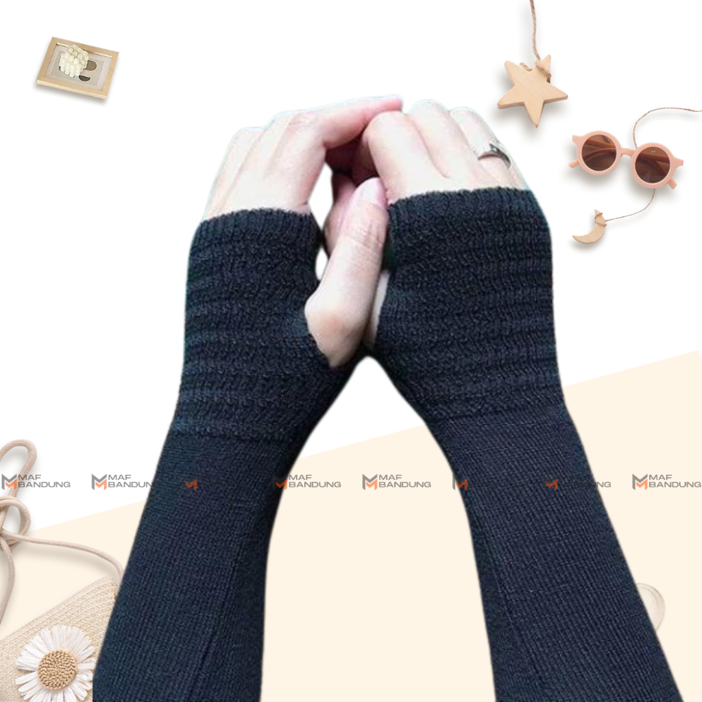 Jual HANDSOCK RAJUT mangset tangan jempol rajut premium best seller ...
