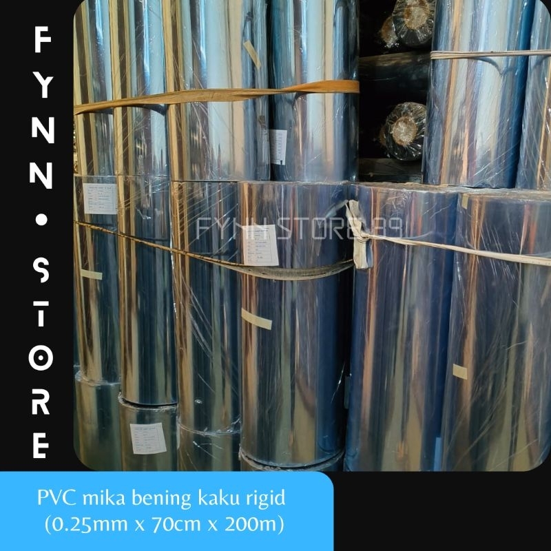 Jual PVC Mika bening kaku rigid tebal 0.25mm x 70cm x 200m | Shopee Indonesia