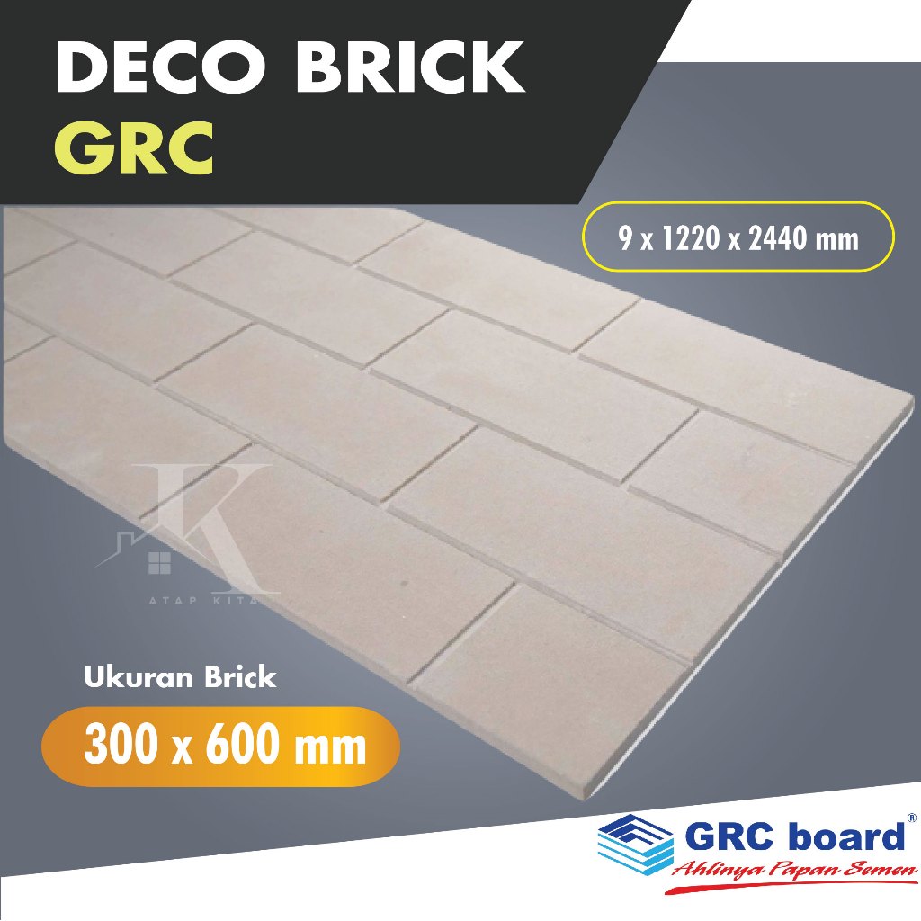 Jual Grc Deco Brick / Deko Panel 300 x 600 mm / Wall Panel / Bata Deko ...
