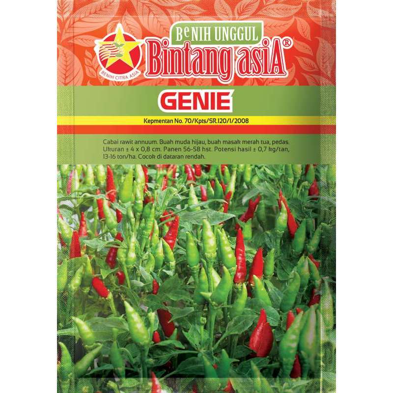 Jual Benih Cabai Rawit Genie 10gr / Bibit Cabe Rawit Genie / BCA ...