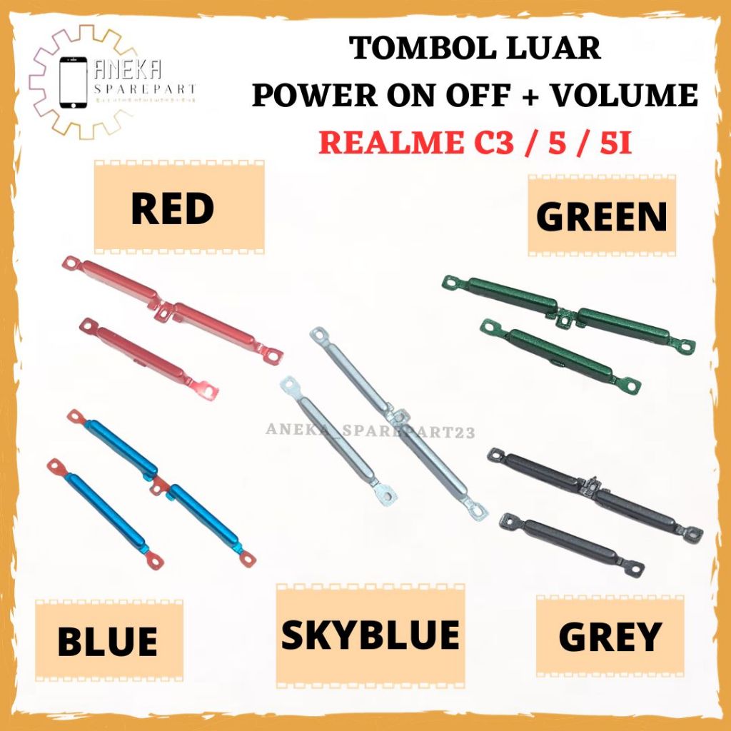 Jual Tombol Luar On Off + Volume Realme 5 / 5i / C3 | Shopee Indonesia