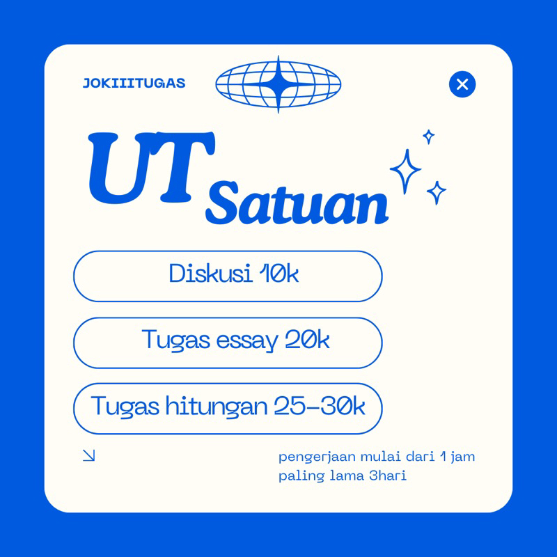 Jual Almet UT Tugas Diskusi UT Universitas Terbuka | Shopee Indonesia