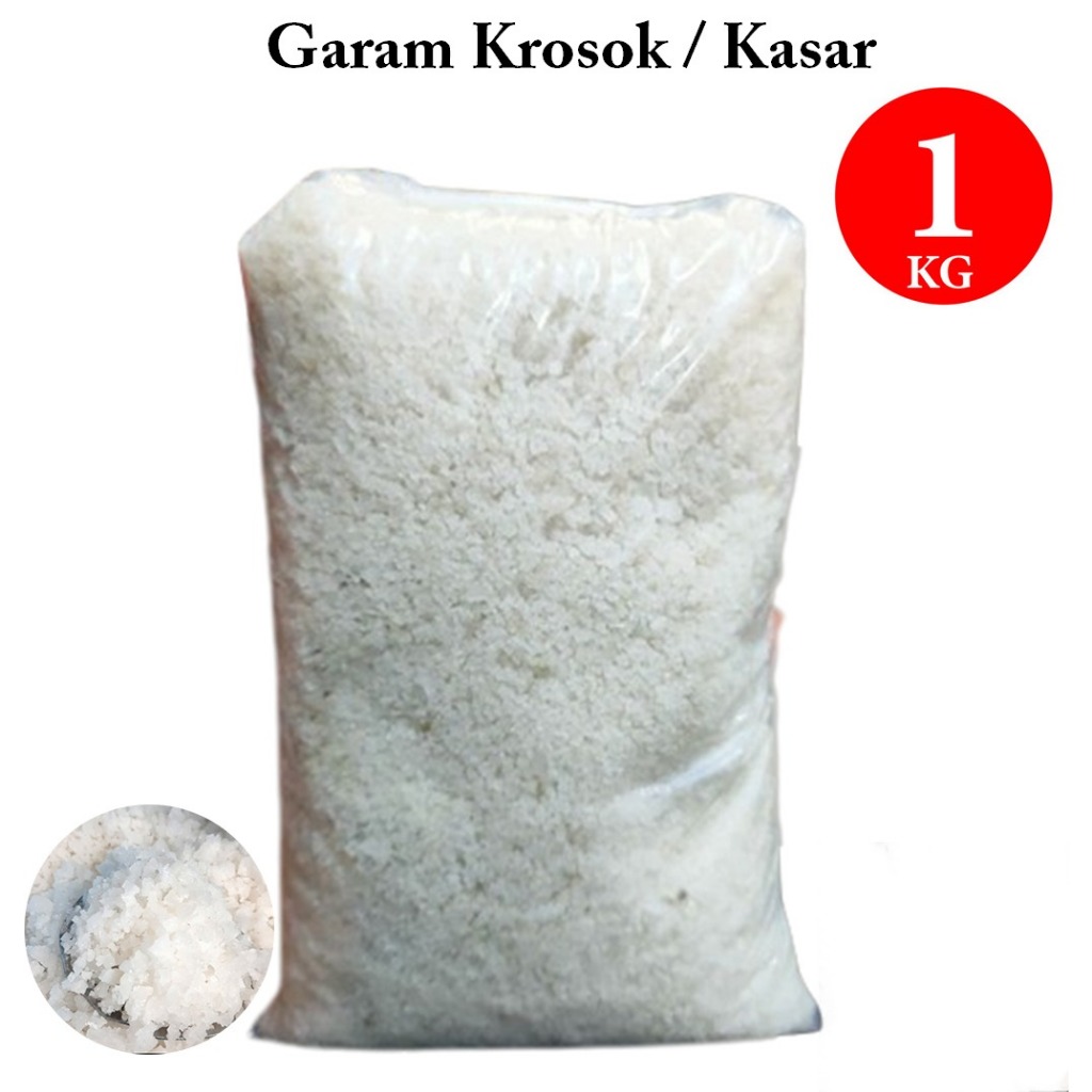 Jual Garam Kasar kristal krosok 1KG Garam Murni Asli /Garam Kolam ...