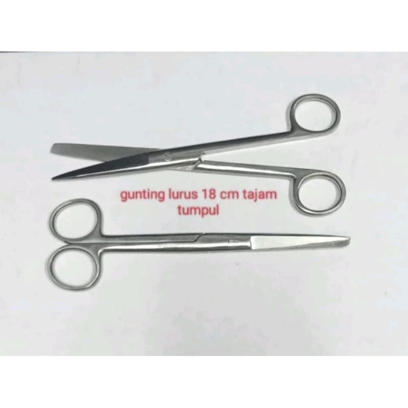 Jual Gunting Medis 18 cm Tajam Tumpul Lurus / Bengkok | Shopee Indonesia
