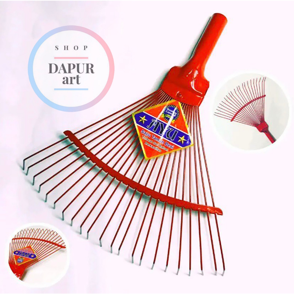 Jual SAPU GARUK DAUN BESI ANTI KARAT PATAH TAMAN GAGANG KAYU HALAMAN ...