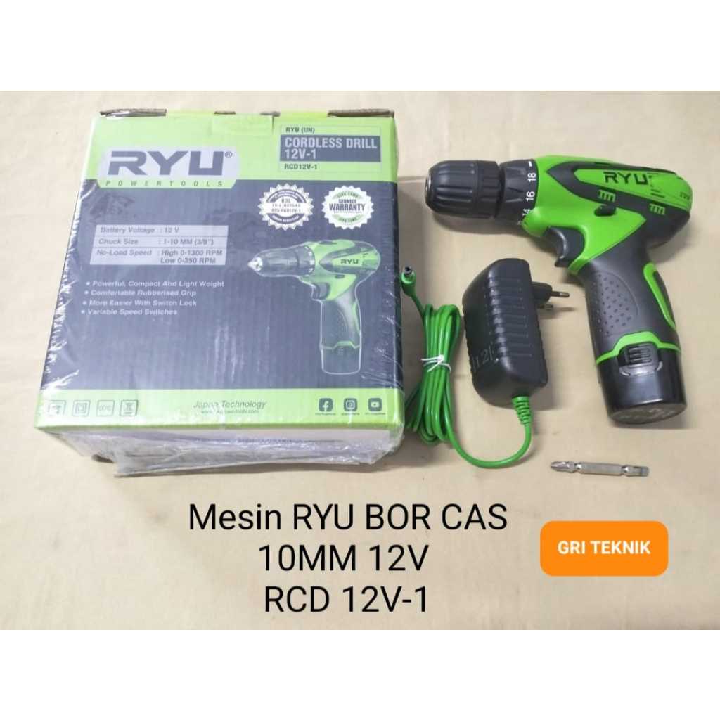Jual RCD 12 V-1 !!! MESIN BOR CAS RYU 12 VOLT / MESIN BOR CORDLESS RYU ...