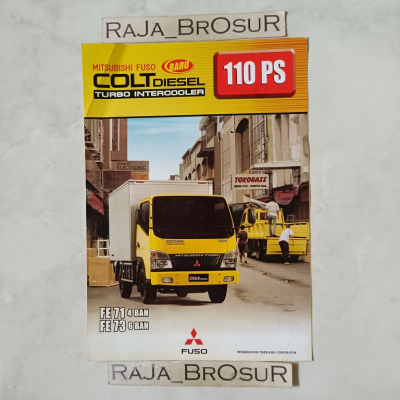 Jual Poster brosur katalog leaflet Mitsubishi Fuso Colt Diesel FE 71 FE71 4 ban/FE 73 FE73 6 ban ...