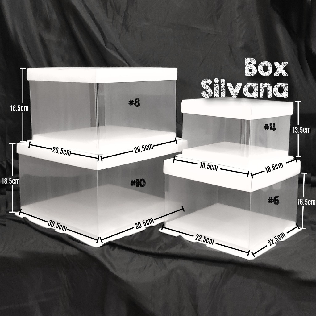 Jual Box Silvana | Box Kue Transparan | Box Kue Tart (1 Pak 3 Pcs ...