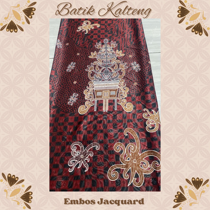 Jual Kain Batik Khas Kalteng bahan Embos Jacquard (harga per setengah meter) | Shopee Indonesia