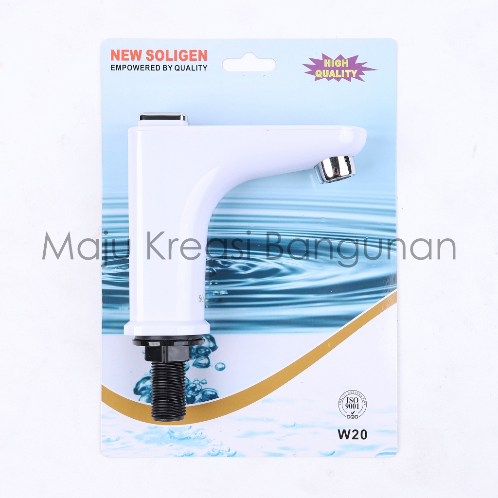 Jual Kran Wastafel Soligen W20 Tanam Keran Air PVC Chrome Putih Hitam ...