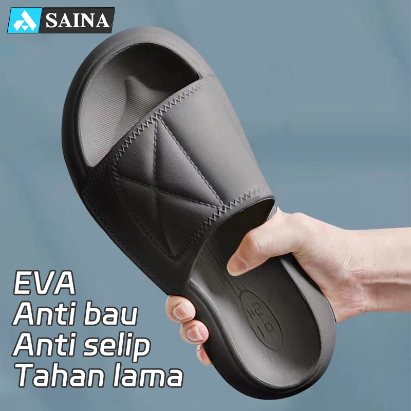 Jual Sandal rumah pria empuk dewasa Sendal karet cowok kekinian casual ...