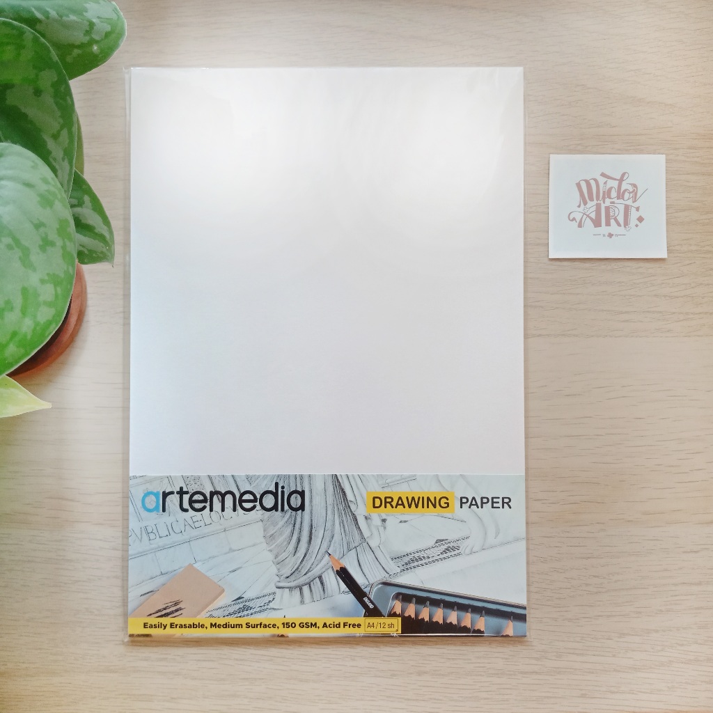 Jual Artemedia Drawing Paper A4 Kertas Melukis Gambar 150 gsm 12 lembar ...
