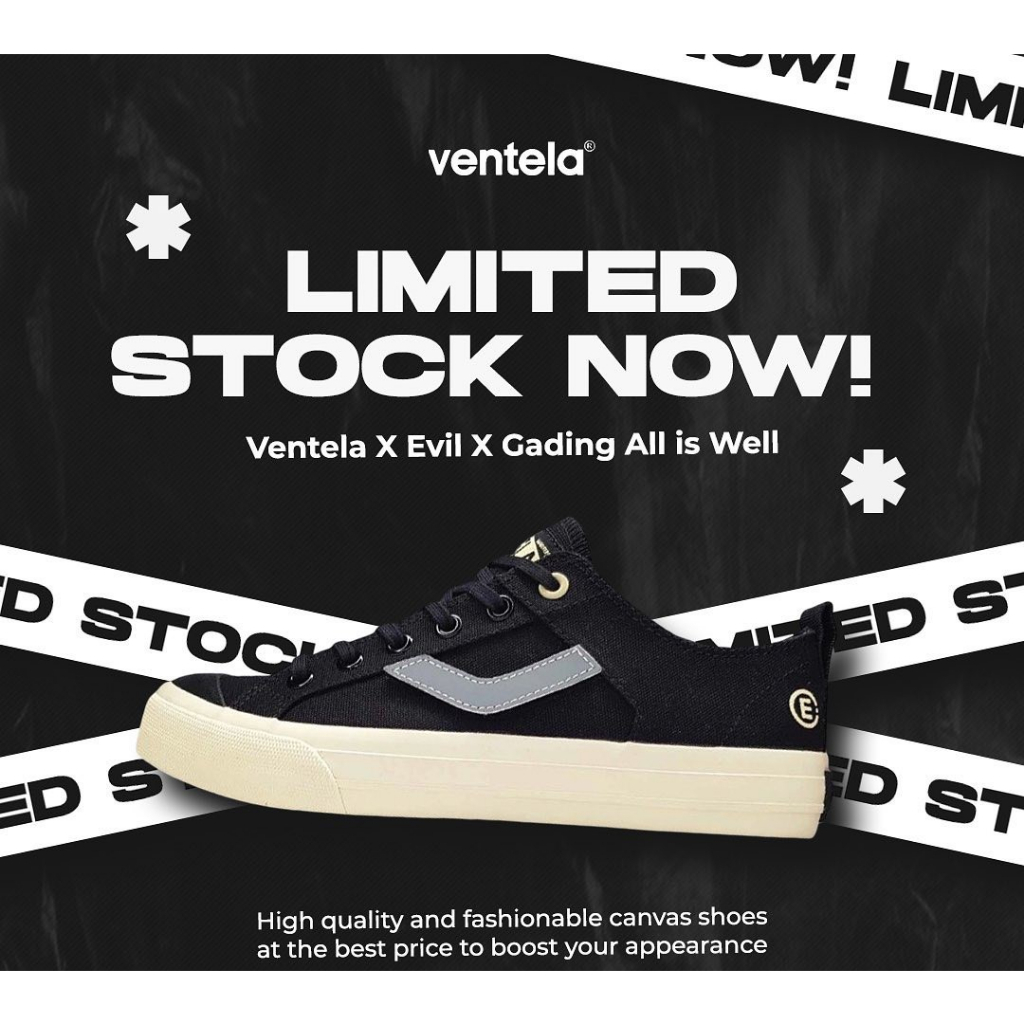 Jual [LIMITED STOCK] Ventela x Evil x PapaGading All Is Well Low ...
