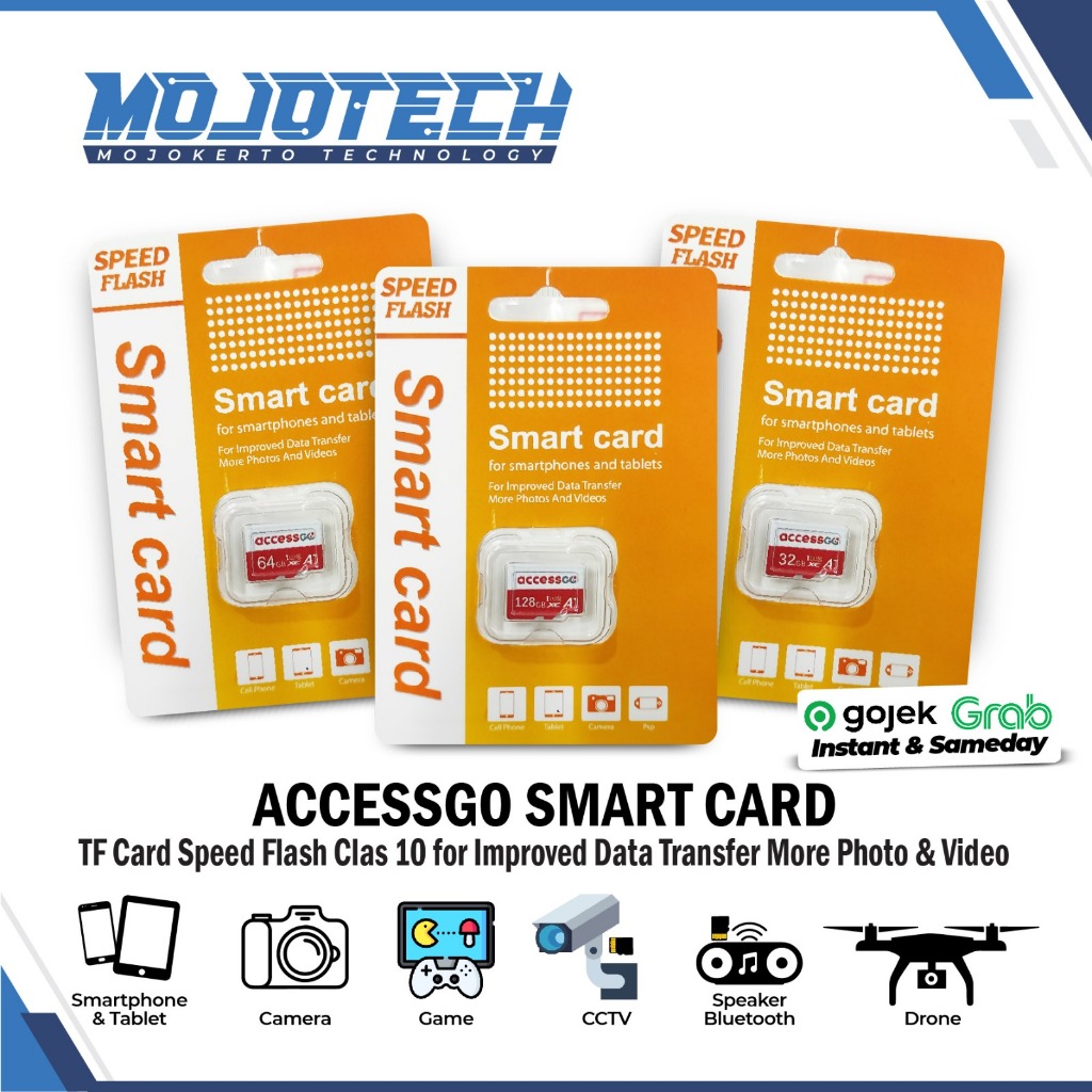 Jual Memory TF Card Speed Flash Class10 ACCESSGO SMART CARD | Shopee ...