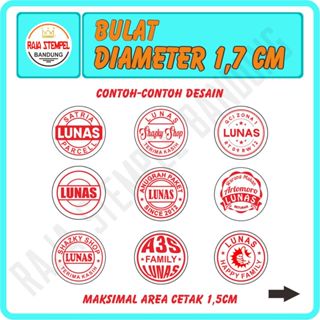 Jual Stempel Flash Bulat 1,7 CM, Stempel lunas kecil voucher/vocer ...
