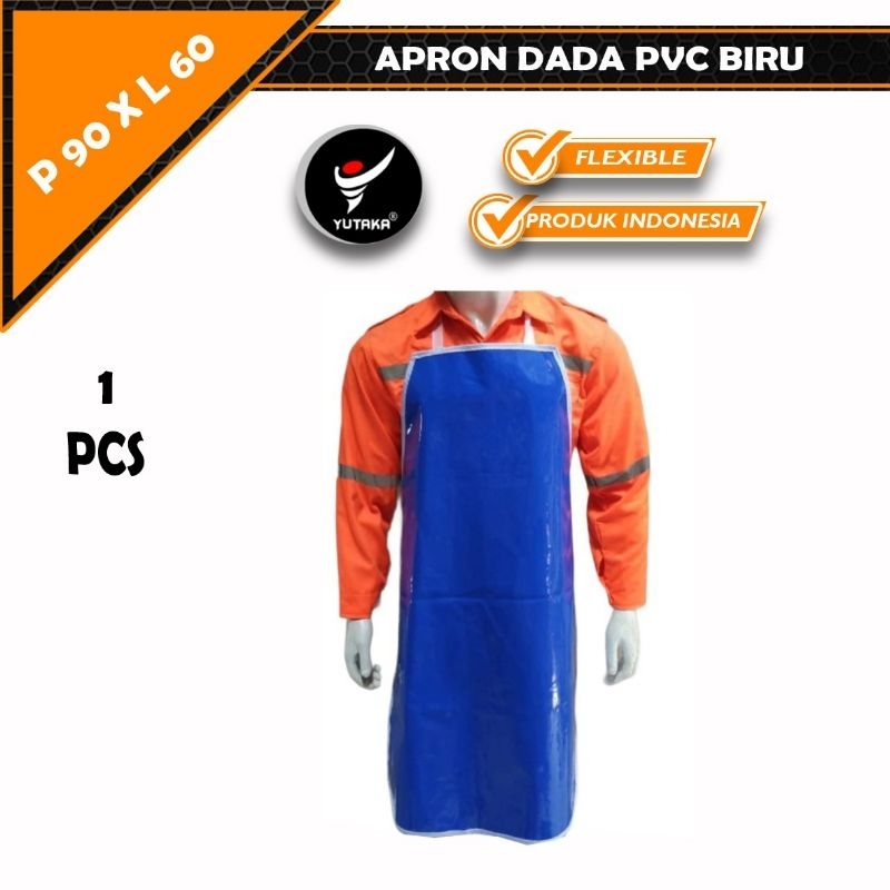 Jual APRON PVC BIRU 90cm X 60 Cm | Shopee Indonesia
