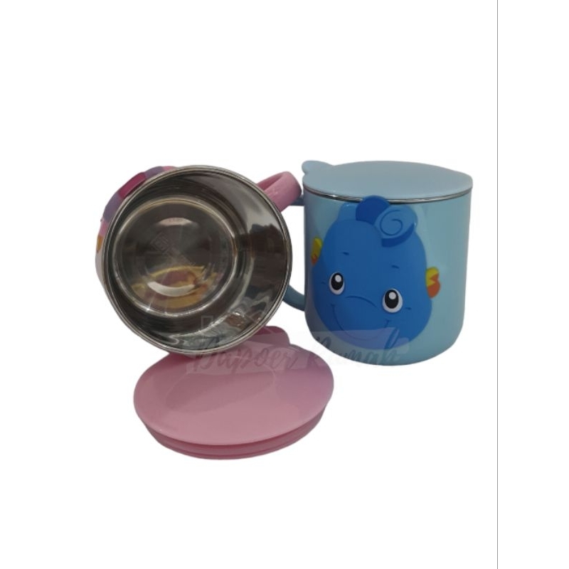 Jual GELAS MINUM ANAK STAINLESS/MUG ANAK PORORO/LION/GELAS ANAK ...