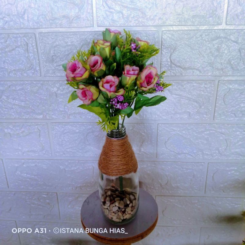 Jual vas bunga mawar botol kaca. | Shopee Indonesia
