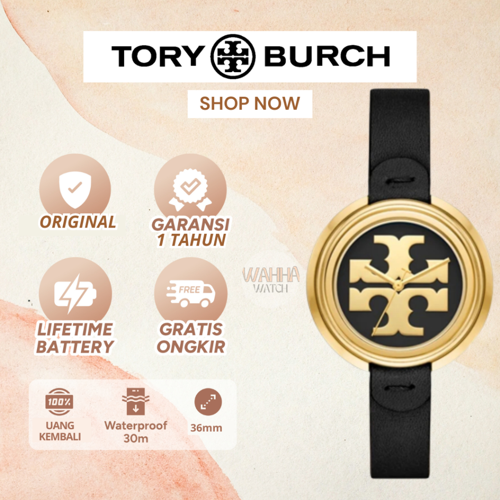 Jual Jam Tangan Wanita Tory Burch TBW6204 / TBW 6204 Miller Black ...