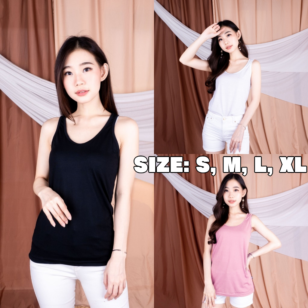Jual Baju Tengtop Kaos Dalam Buntung Inner Tank top Singlet Tali Besar ...