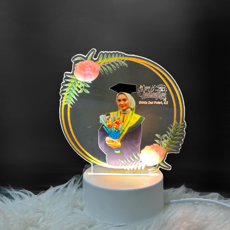 Jual Lampu Hias Led / Lampu Tidur akrilik custom / kado wisuda hadiah ...